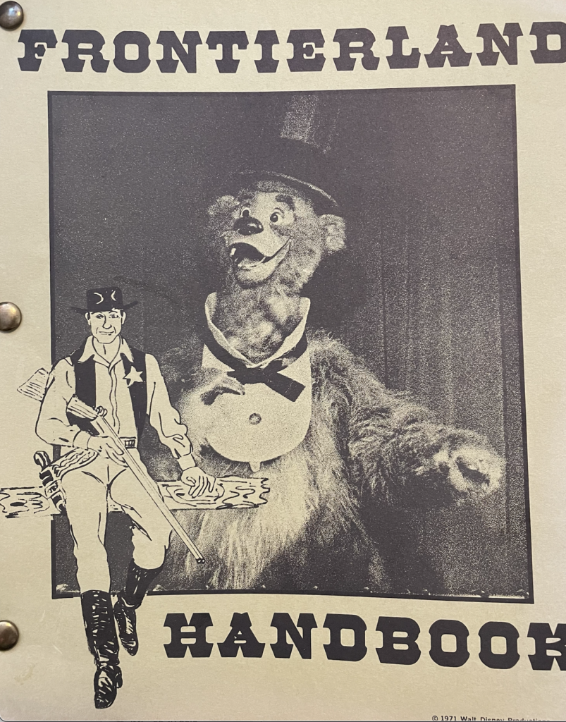 1971 Walt Disney World Frontierland Cast Member Handbook – Disney Insights
